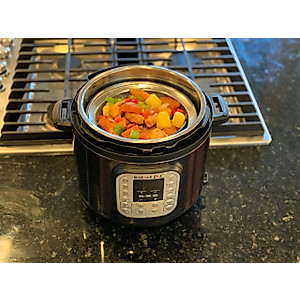 Steamer Basket for Instant Pot Accessories 6 qt or 8 quart - 2 Tier Stackable Fine Mesh 304 Stainless Steel Strainer Basket - Silicone Handle - Vegetable Steamer Insert, Egg Basket, Pasta Strainer