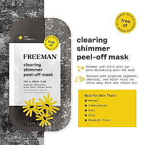 FREEMAN Facial Mask Variety Set: Clay, Peel-Off, Gel, & Mud Masks, Clearing, Hydrating, Detoxifying & Rejuvenating Skincare Essentials, Travel Facial Mask Kit, 12 Count