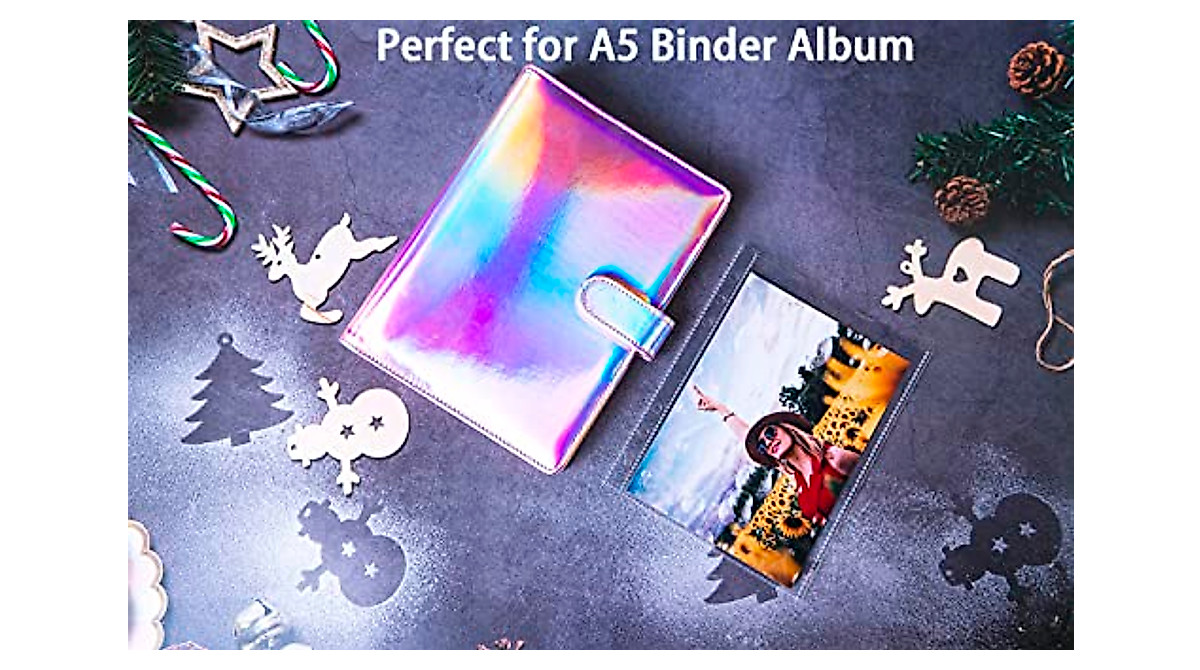 60 Pockets 5x7 Photocard Sleeves for A5 6 Ring Binder