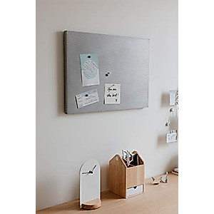 Umbra Bulletboard – Cork Board, Bulletin Board and Magnetic Board for walls – Modern Look with Dual Surface Design – Includes 12 Pushpins and 12 Magnets, 21x15 Inches