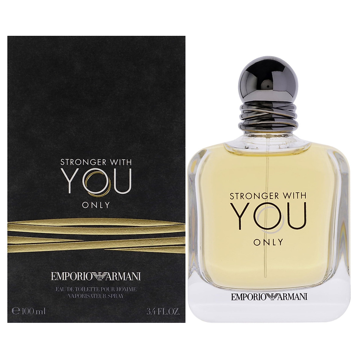 Armani Emporio Armani Stronger with You Only Eau De Toilette Spray For Men, 3.4 Ounce