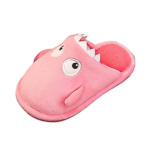 Fashion Cute Autumn and Winter Boys and Girls Slippers Flat Bottom Lightweight Soft and Baby Flats (Pink, 2.5-3 Years)