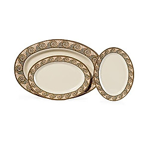 G.E.T. OP-630-MO Melamine Break-Resistant Oval Serving Platter, 30" x 20.25", Mosaic