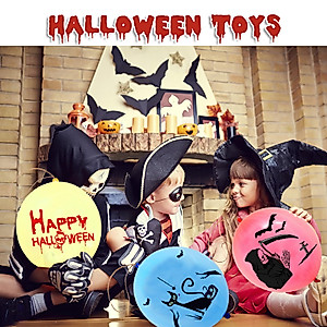 yuzshin 50PCS Halloween Punch Balloons for Kids,Halloween Party Game Favors, Halloween Giveaways, Trick or Treat Toys, Halloween Games, Kids Halloween Goodies