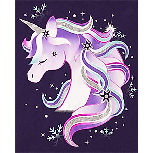 The Children's Place Girls Animal Long Sleeve Graphic T-Shirts,Multipacks Winter Deer/Owl/Unicorn 3-Pack Large