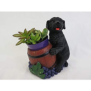 Decorative Dog Wine Holder, for Dog Loving Wine Drinkers (Black Labrador)