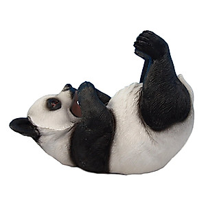 Atlantic Collectibles Adorable Bamboo Giant Panda Bear Decorative Wine Bottle Holder Rack Figurine