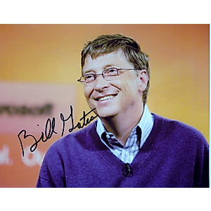 Kirkland Signature Bill Gates, Microsoft, 8 X 10 Photo Autograph on Glossy Photo Paper