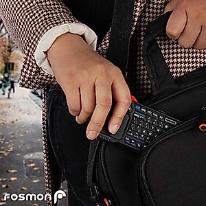 Fosmon Mini Bluetooth Keyboard (QWERTY Keypad), Wireless Portable Lightweight with Built-In Touchpad, Compatible with Apple TV, PS4, HTPC/IPTVVR Glasses, Smartphones and more