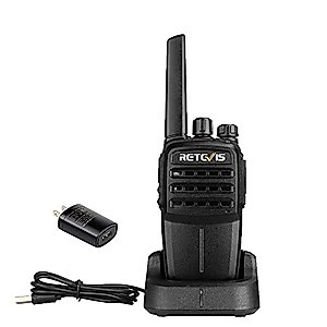 Retevis RT40B Walkie Talkie Rechargeable,Mini 2 Way Radio for Adults, Rugged Two Way Radios Rechargeable, Handheld USB Charging Base Emergency Alarm, for Adults Skiing Hunting Cruise Gifts (1 Pack)