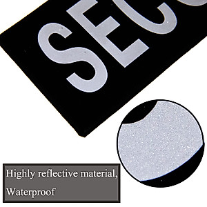Police Patch 2 Pack Reflective Police Patch Hook and Loop Durable Fabric Police Patch with Reflective Printed Letters for Officer Guard Custom Uniforms Vest, Jacket, Carrier, 1 Small and 1 Large