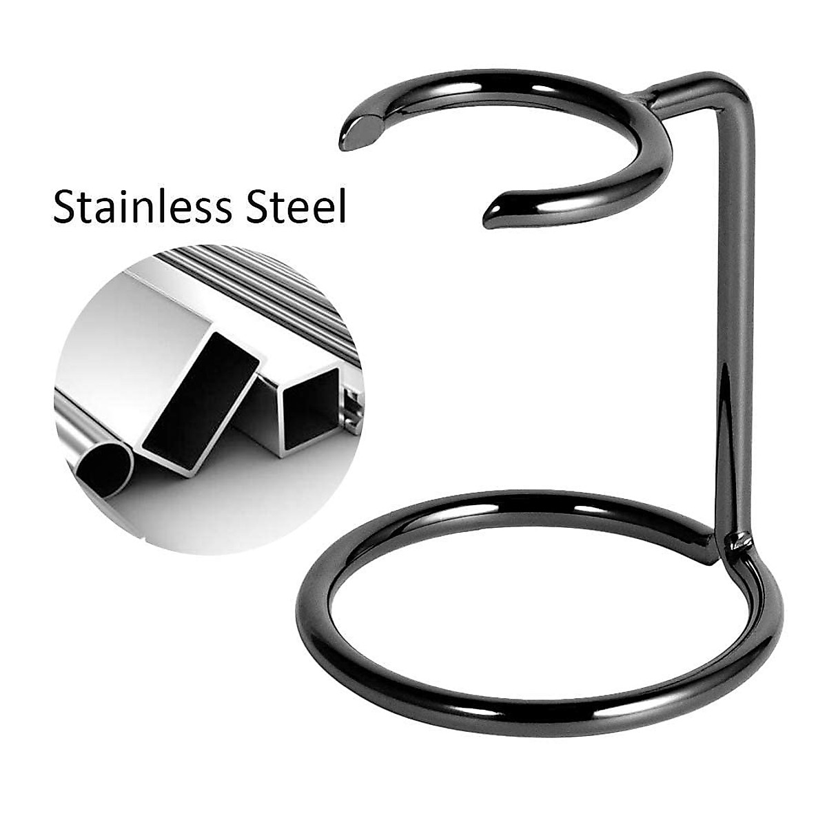 Shave Brush Stand Stainless Steel for Badger Shaving Brushes Holder Height 2.8inch/7cm Space Saver