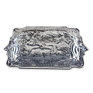 Arthur Court Elk Herd Oblong Serving Display Tray 25.5 inch x 15.5 inch