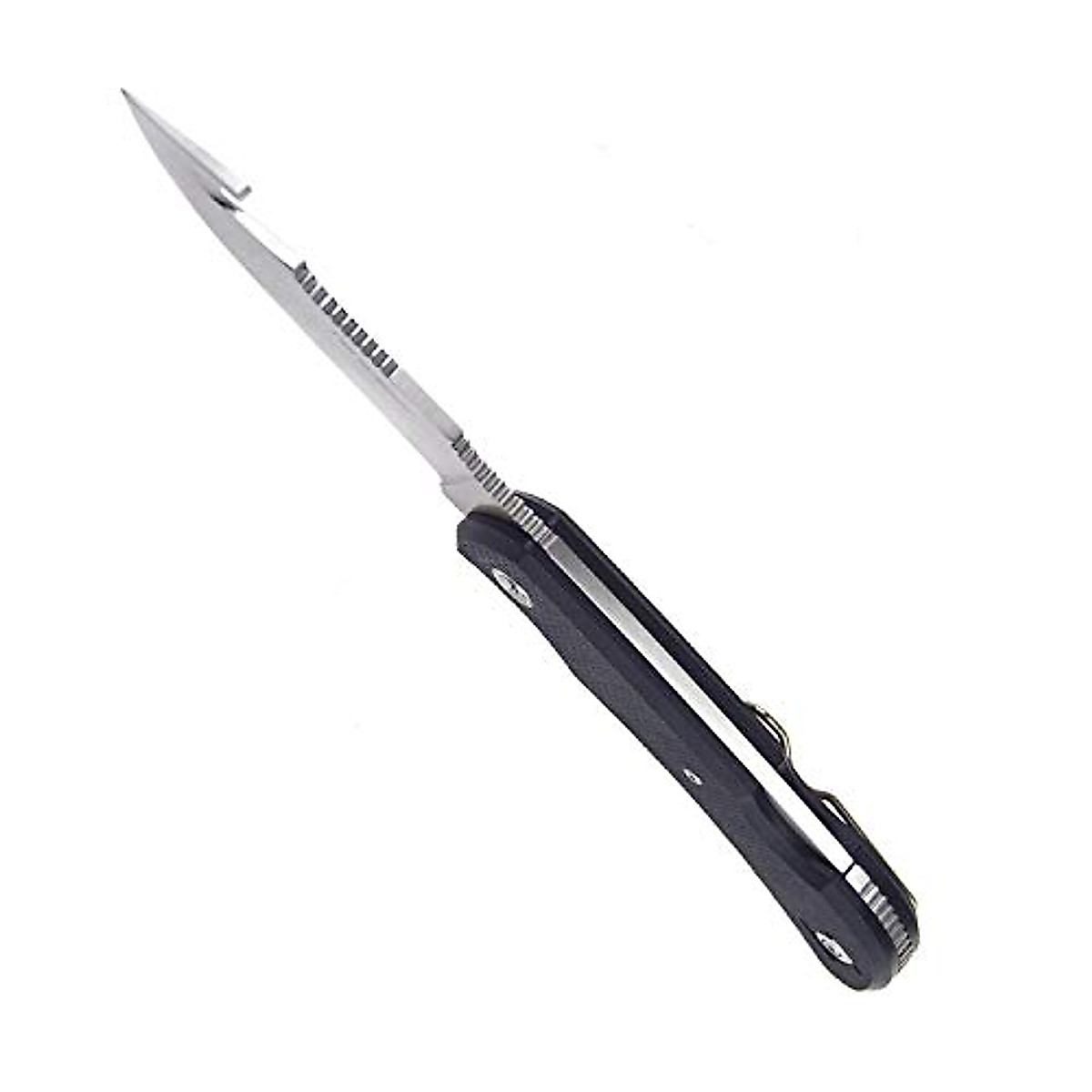 TONIFE Rhinoceros Grip Hook Folding Skinning Hunting Knife with Aus-8 Stainless, Camping Pocket Knife with G10 Handle Pocketclip (black)