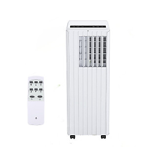 8000 BTU Portable Air Conditioner, AC Unit for Room Bedroom, Cooling up to 350 Sq.Ft. 24-Hour Timer, Sleep Mode, Remote Control Remote Control-White