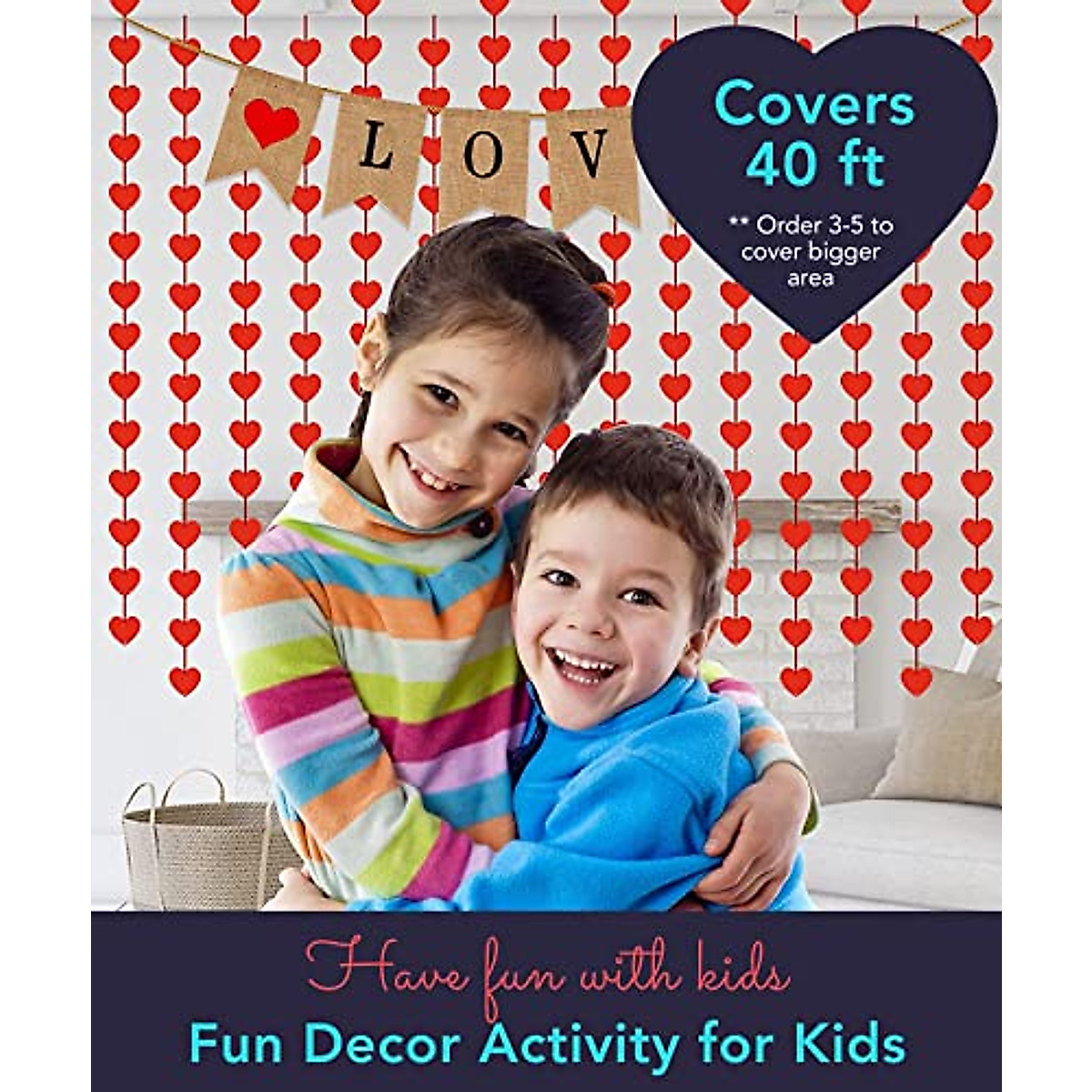 Norcalway Valentines Decorations for Home - 102 Pcs Perfect Valentines Day Decor Premium Felt Valentine Garland and Love Banner - Romantic Decorations Special Night for Home and Hotel