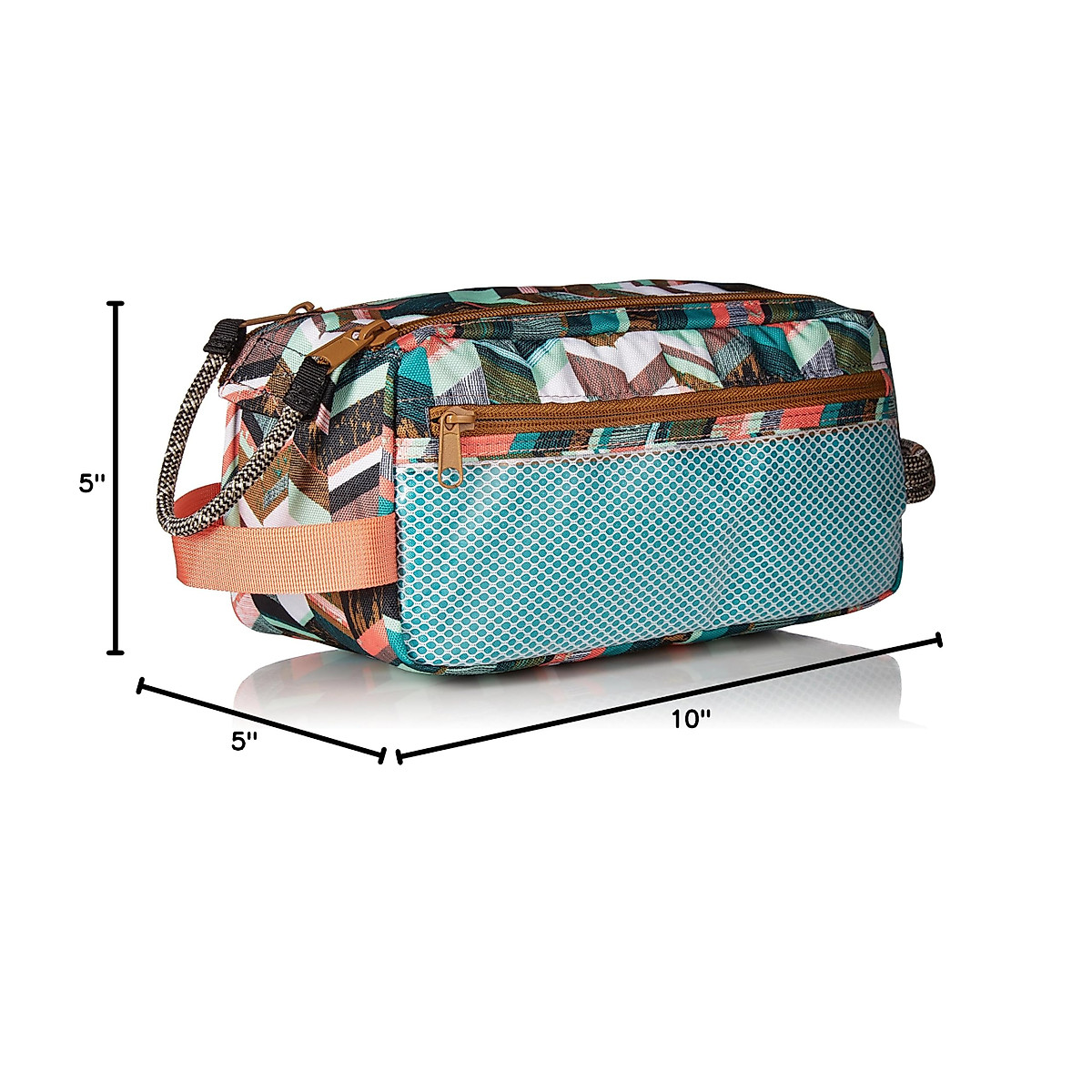 KAVU Grizzly Kit Accessory Bag Padded Lightweight Travel Case - Coastal Blocks