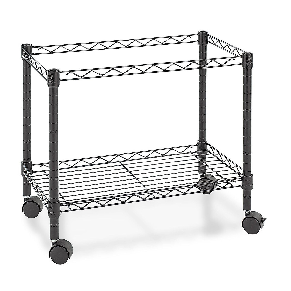 Alera ALEFW601424BL 24 in. x 14 in. x 21 in. Single-Tier Rolling File Cart - Black