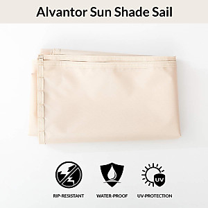 Alvantor Pop Up Bubble Tent - 15’ x 15’ Instant Igloo Tent - 12-15 Person Screen House for Patios - Large Oversize Weather Proof Pod - Cold Protection Camping Tent - Beige