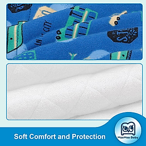 MooMoo Baby 4 Packs Training Underwear Absorbent Vehicle Potty Training Pants for Toddler Boys 2T-7T