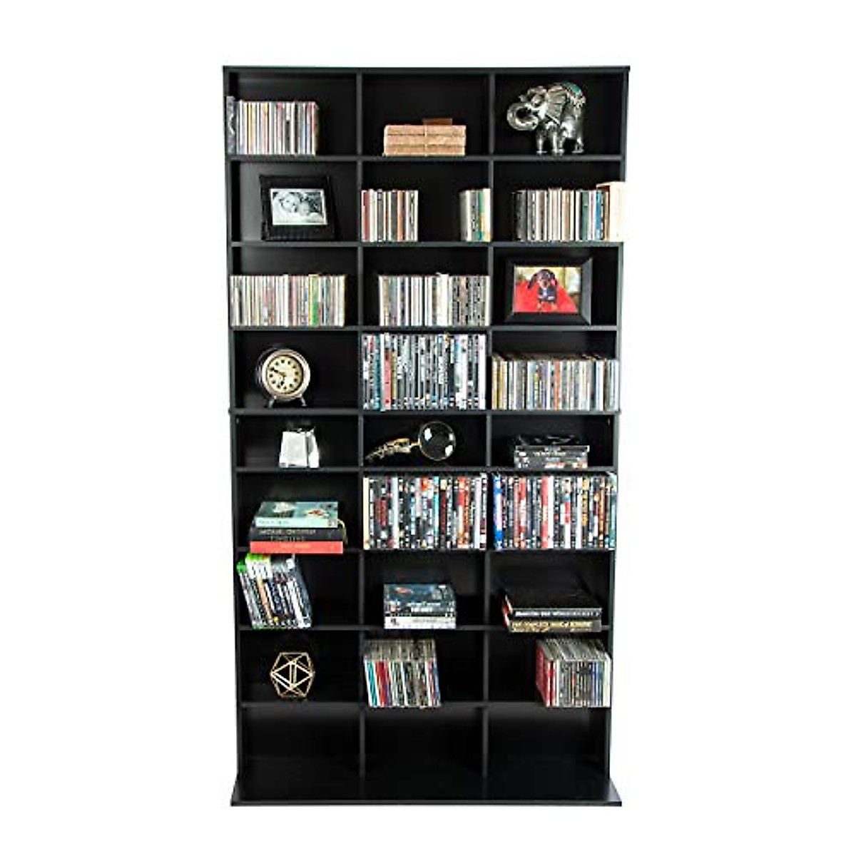 Atlantic Elite XL Media Storage Cabinet – Protect & Organize Prized Music, Movie, Video Games, Collectables & Memorabilia Collections, PN 38408117 in Black