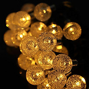 GOTOTOP LED Outdoor String Lights,Durable Solar Powered 30 LED Globe Balls Fairy Lights for Indoor Outdoor Home Garden Yard Halloween Party Lamp Decor