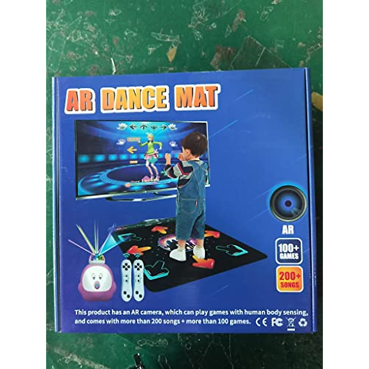 YRPRSODF Dance Mat for Kids and Adults, Musical Electronic Dance Step Pad with 100+ Games, 200+Songs, HD Camera, 2 Motion Sensor Controllers, MTV & Cartoon Modes,Dance Mat Toy for Girls& Boys Age 3+