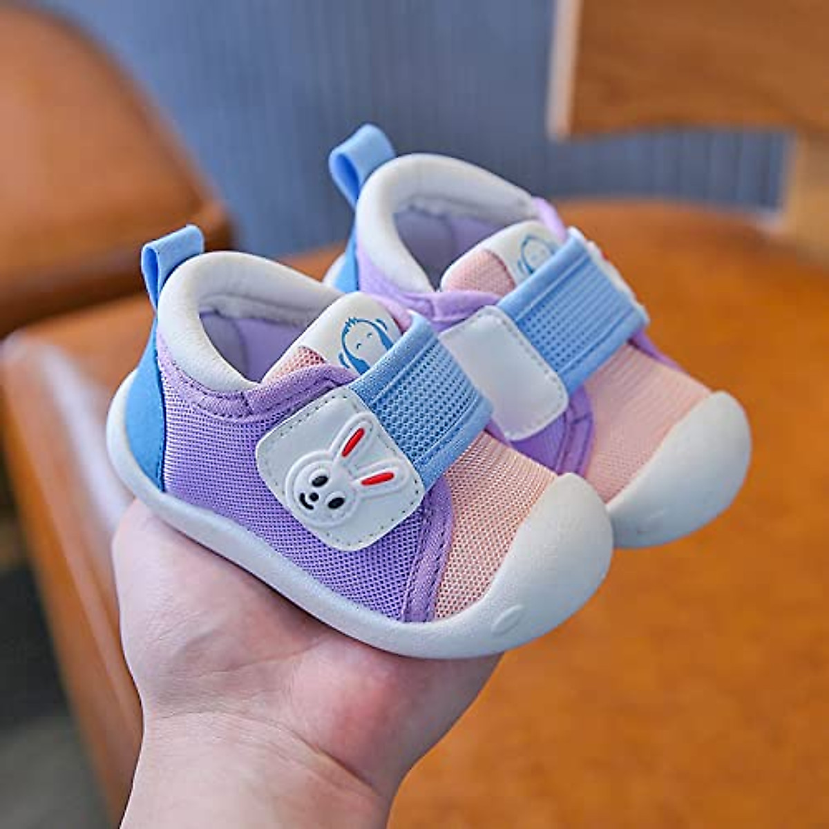 Lykmera Sports Walking Shoes for Baby Boy Girl Infant Non Slip First Walkers Running Shoes Kids Motion Sports Sneaker Shoes (Purple, 3.5-4Years)