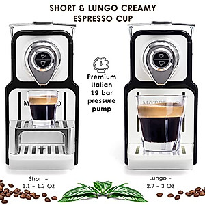 Mixpresso Espresso Machine for Nespresso Compatible Capsule, Single Serve Coffee Maker Programmable Buttons for Espresso Pods, Premium Italian 19 Bar Pressure Pump 23oz, Small Espresso Machine 1400W