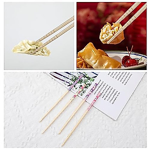 5 Pairs Cute Kitty Cat Bamboo Chopsticks Set Kitty Cat Bamboo Chopstick Set Reusable Cartoon Wooden Chopsticks for Home Kitchen Cooking Tableware Use (CSK Mel A)