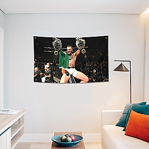 Conor McGregor Boxing Flag Funny Poster Durable Man Cave Wall Flag with Brass Grommets 3x5 Feet Flag for College Dorm Room Decor,Outdoor,Bedroom, Parties gifts, travel, filming,events,festivals..