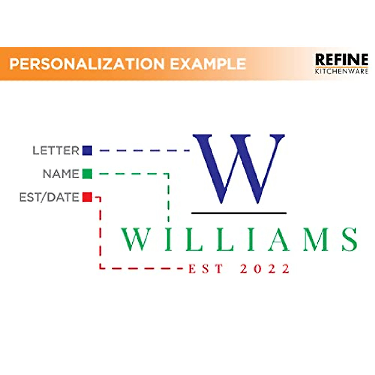 Refine Kitchenware Personalized Cutting Board, USA Made Custom Monogrammed Cutting Board, Custom Christmas Gift, Personalized Charcuterie Board