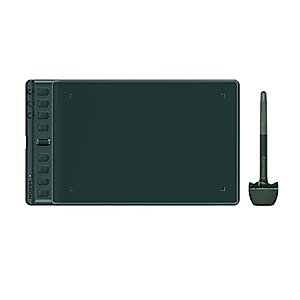 2023 HUION Inspiroy 2 Medium Drawing Tablet with Scroll Wheel 8 Customized Keys Battery-Free Stylus for Digital Art, Design, Sketch, 9x5inch Graphics Tablet Works with Mac, PC & Mobile, Green