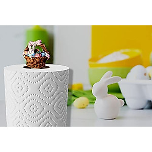 Crazy Chef Toppers Decorative Paper Towel Holder - Interchangeable Holiday Kitchen Decor - 6 Hand Painted Seasonal Decor Tops, Wooden Paper Towel Holder Stand, and Top Holder