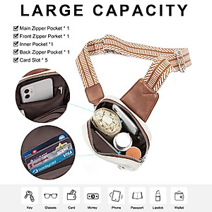 CLUCI Small Sling Bag for Women 2024 Vegan Leather Crossbody Chest Bags Trendy, Women's Fanny Pack