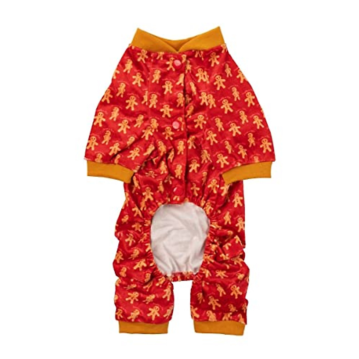 FuzzYard Naughty Ginger Christmas Themed Gingerbread Man Dog Pajamas (Size 6)