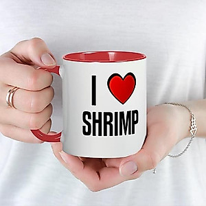 CafePress I LOVE SHRIMP Mug Ceramic Coffee Mug, Tea Cup 11 oz