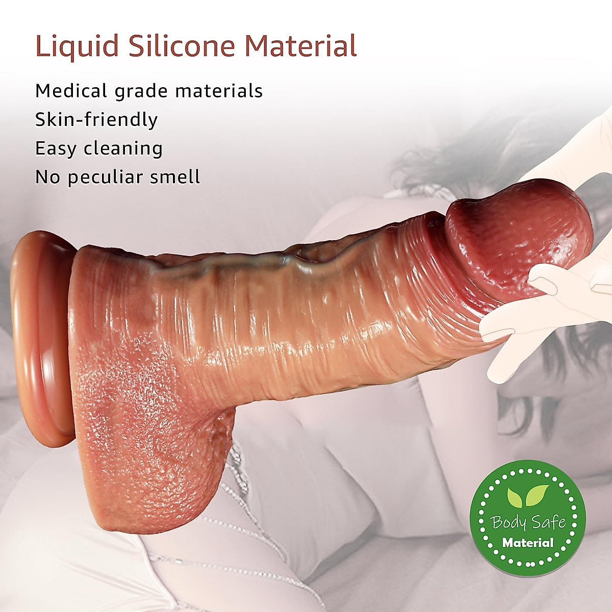 Huge Dildo Sex Toys for Woman, Juguetes Sexuales with Suction Cup for Adult Sex Toys & Games, 10 Inche Long and 3 Inche Thick Dildo, Women Sex Toys Soft Silicone Dildo for Hands-Free Play