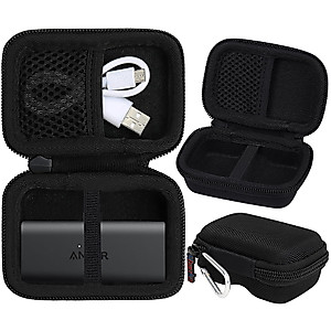 khanka Hard Travel Case Replacement with Anker 621 Nano Power Bank,5,000mAh Portable Charger,Case Only (Black)