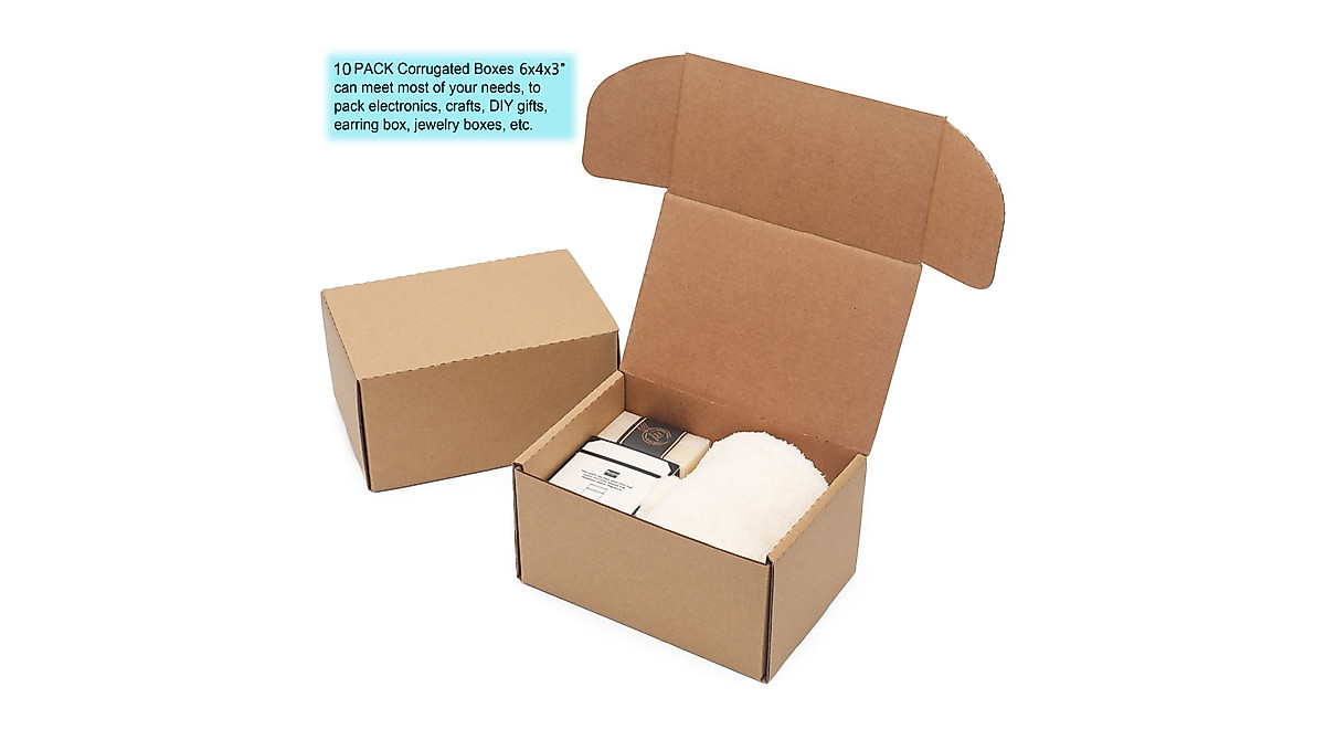 Small Shipping Boxes 6x4x3 | Eco-Friendly Kraft Cardboard Pack