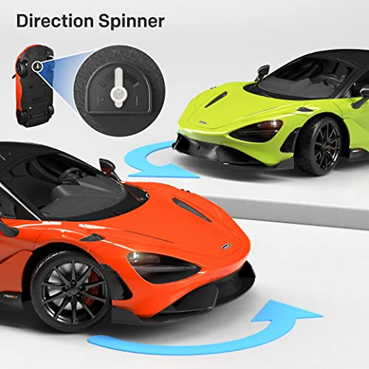 MIEBELY Remote Control Car, McLaren Rc Cars Officially Licensed 1/12 Scale 7.4V 900mAh Toy Car with 12km/h Fast Model Car Headlight for Adults Kids Boys Age 6-12 Year Birthday Ideas Gift Orange