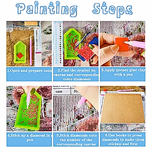 liziciti 2 Pieces 5D Diamond Painting Bookmarks Kits, Virgin Mary Madonna Tassel DIY Art Craft Crystal Rhinestones for Kids Adults Beginner, PU Leather 8.26x2.36 inch, Multicolor (art-zsh-smbqusF)