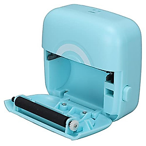 EBTOOLS Pocket Phone Printer, 200DPI Mini Portable Thermal Printing Machine, Black and White, with Printing Paper, for Picture, Memo, Blessing, Schedule, Label(Blue)