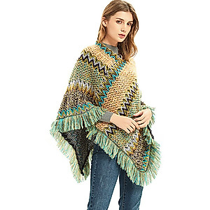 Molodo Ponchos for Women, Womens Ponchos And Wraps Winter Retro Stylish Poncho Shawl For Women