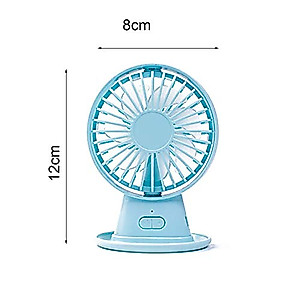 qiguch66 Mini Fan for Desk,USB Desk Fan,Small Personal Fan,Desktop Fan Adjustable Angle USB Powered ABS 3 Speed Cooling Table Fan for Office - Pink