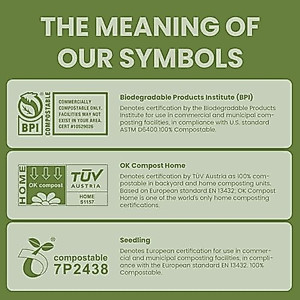 SUPERBIO 2.6 Gallon Compostable Handle Tie Food Waste Bags, 100 Count, 1 Pack, Christmas Gift Package,Christmas Special Edition