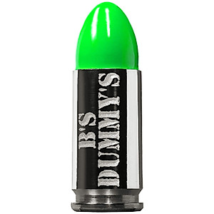 B's Dry Fire Snap Caps - A.K.A. B's Dummy's - Dummy 9mm Luger Training Caps (5 Pack) (Neon Green Nickel)