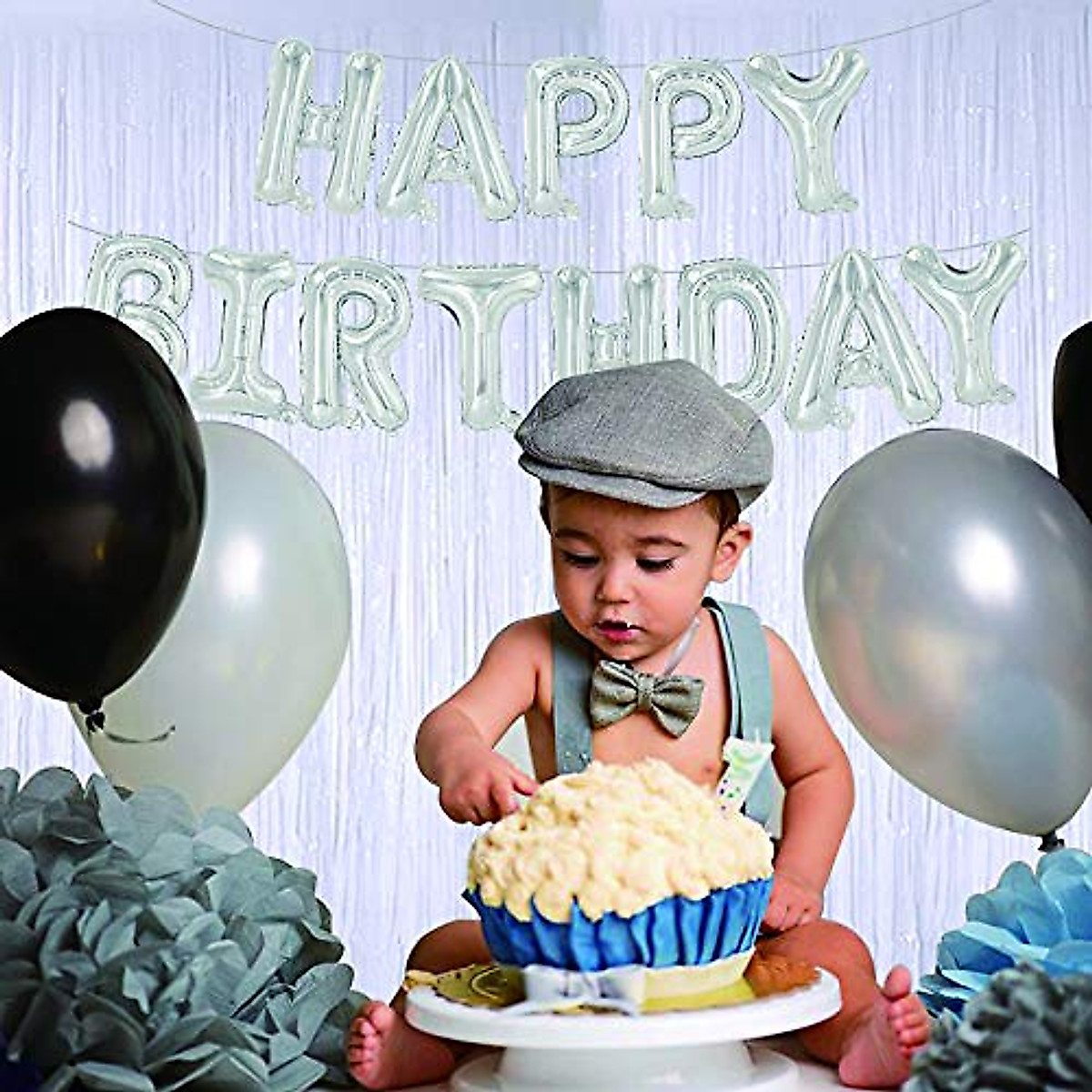 3Pcs White Metallic Tinsel Foil Fringe Curtains,3.28ft x 6.56ft White Photo Booth Backdrop Streamer,Photo Booth Props,for Party Door Wall Curtains Bachelorette Birthday, Christmas,New Year Decorations