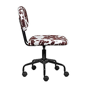 GIA Ayrshire Cow Pattern Without Arms Chair, White and Brown