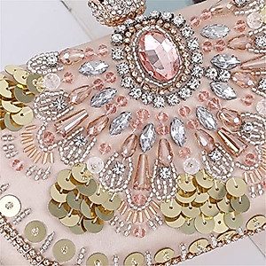 SEIJY Sequined Women Evening Bags Beaded Small Day Clutch Embroidery Hollow Vintage Wedding Party Handbags Purse